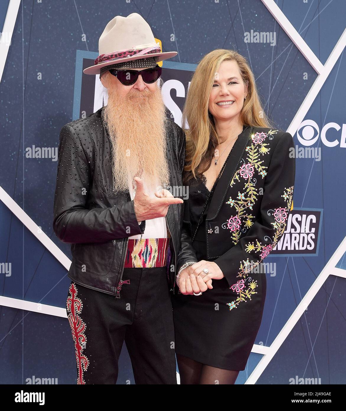 Billy Gibbons, Gilligan Stillwater attend the 2022 CMT Music Awards at ...
