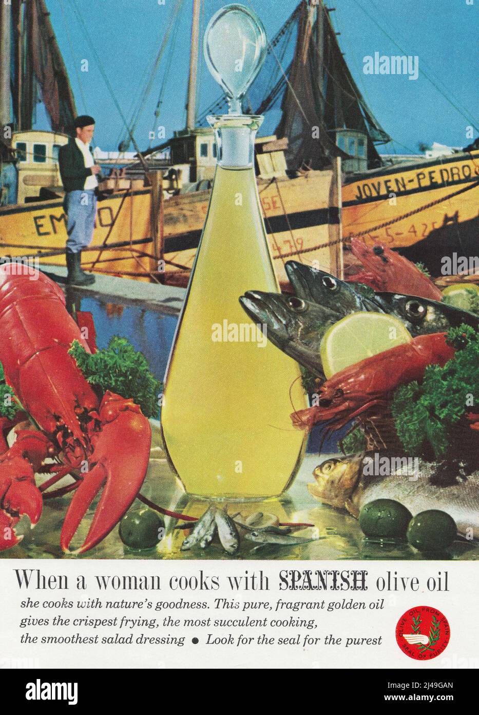 Spanish olive oil Olive oil from Spain cooking vintage advertisement ...