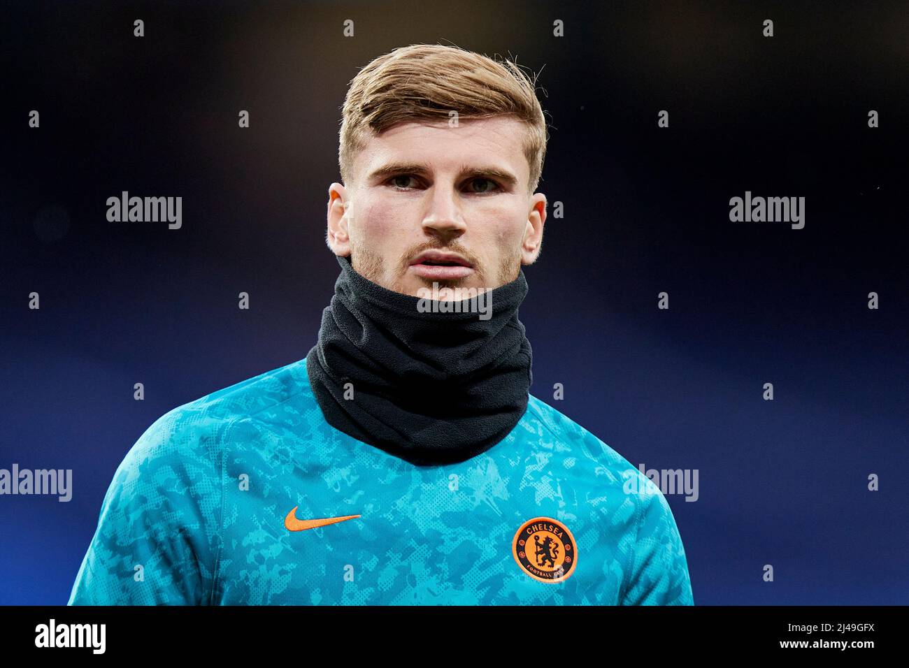 Timo Werner of Chelsea FC during the UEFA Champions League match ...