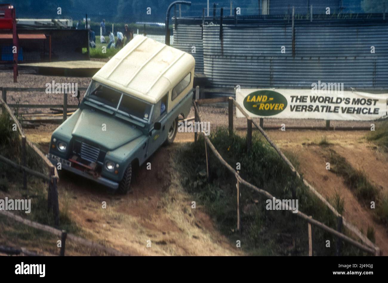 Archive photograph of Land Rover Defender giving a display at The Royal ...