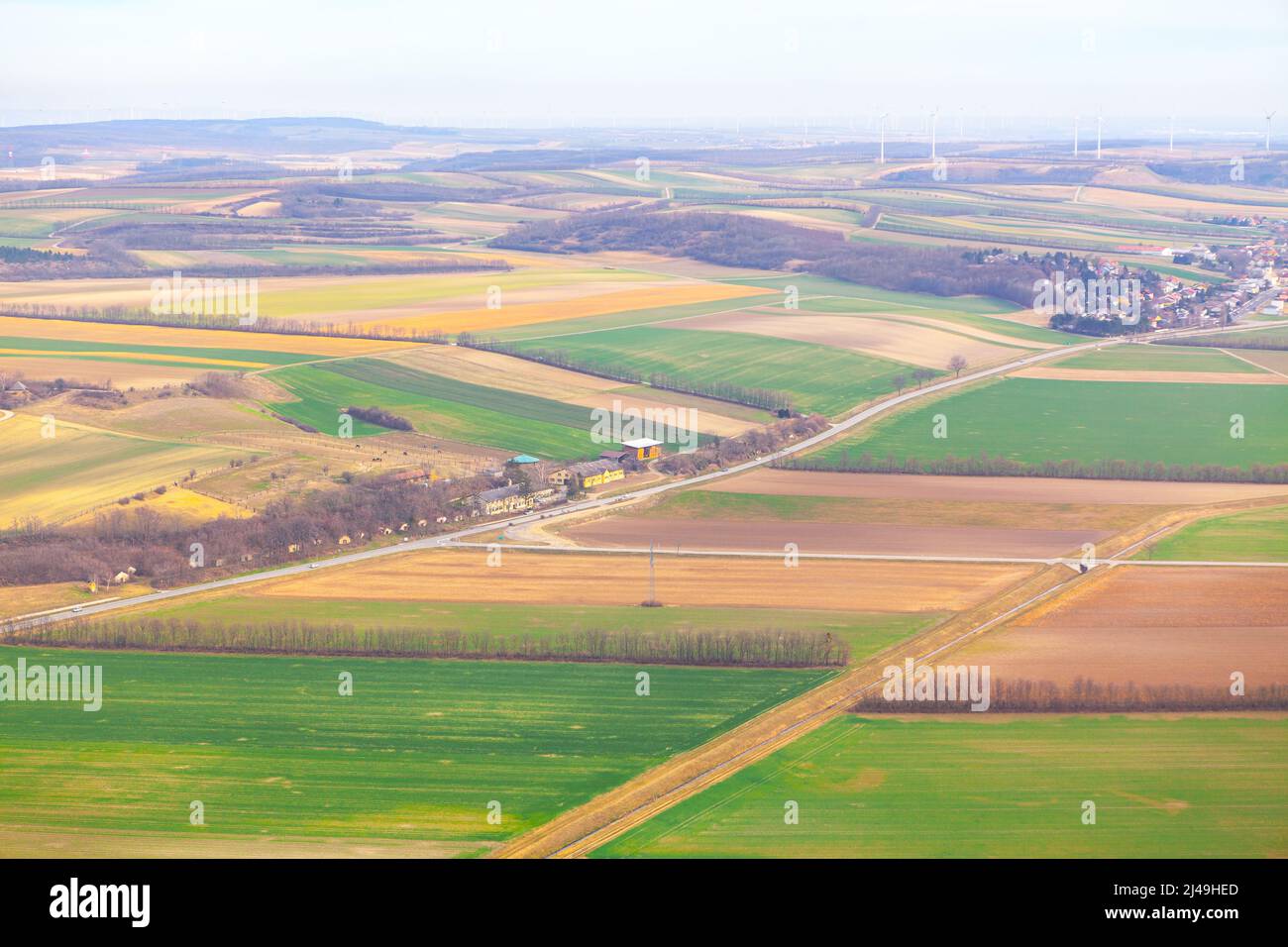 Flight over wheat field sunflower hi-res stock photography and images ...