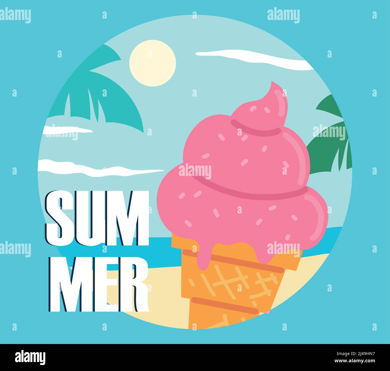 summer ice cream Stock Vector Image & Art - Alamy