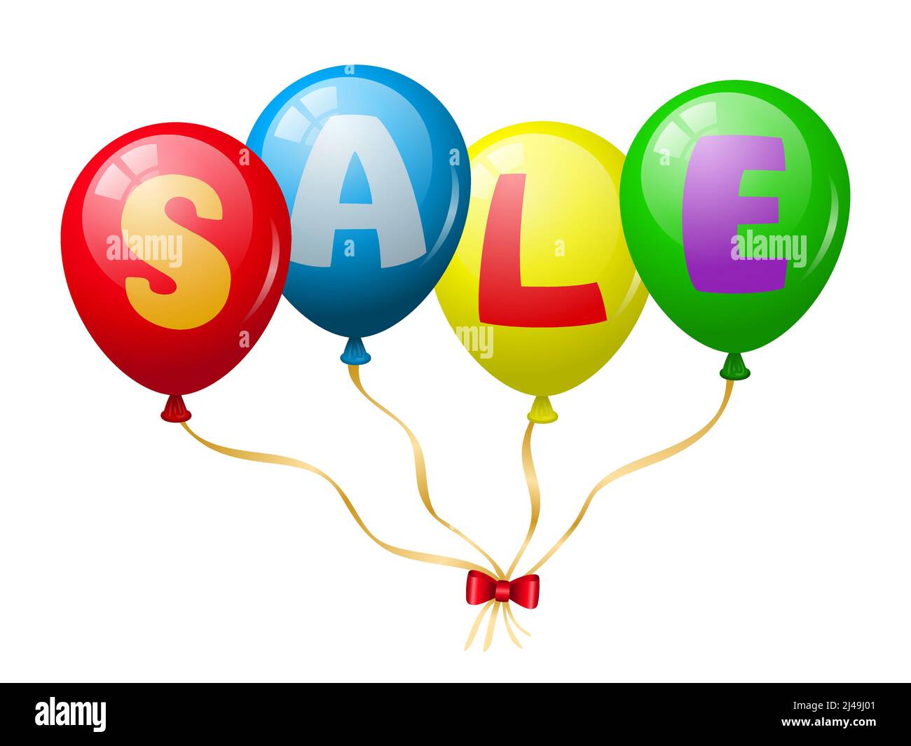 Colorful balloons sale promotion isolated vector illustration Stock ...