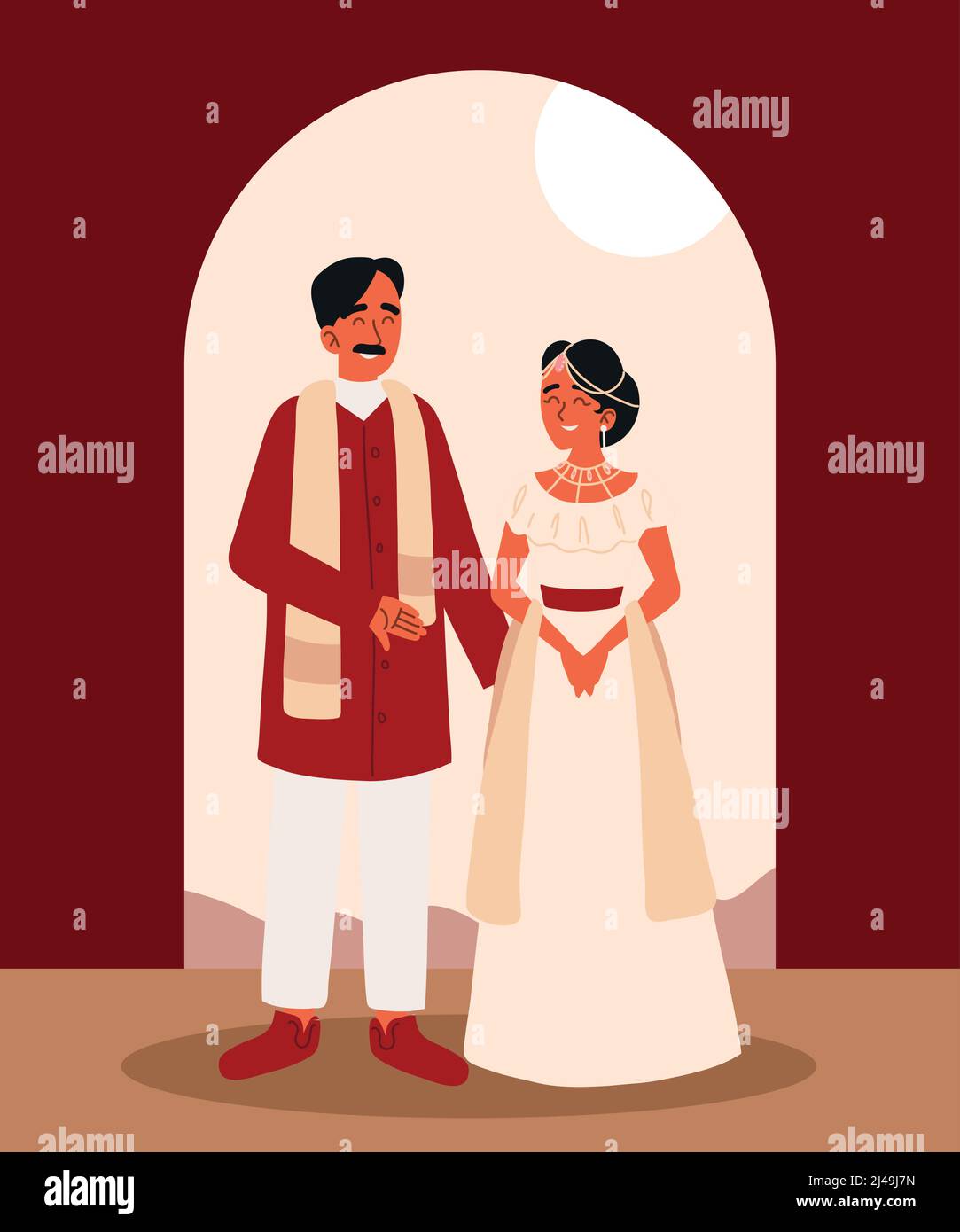 muslim wedding couple characters Stock Vector Image & Art - Alamy