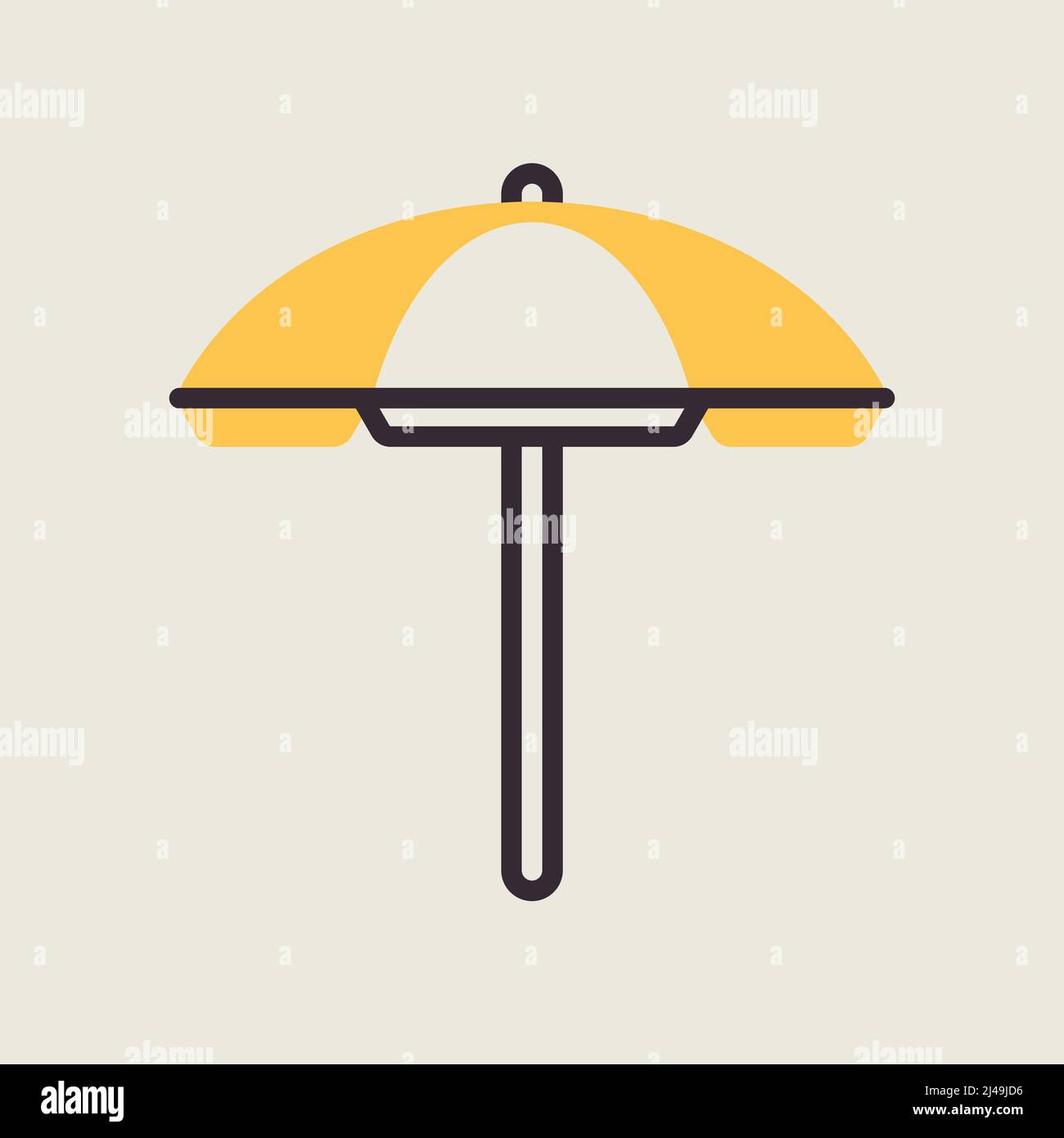 Beach parasol vector icon. Summer sign. Graph symbol for travel and ...