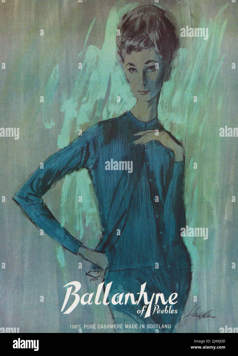 Ballantyne of Peeble Pure cashmere made in Scotland advertisement ...