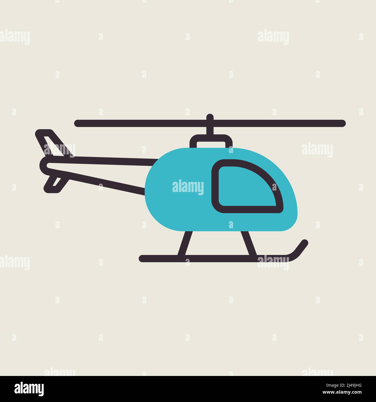 Helicopter vector icon. Graph symbol for travel and tourism web site ...