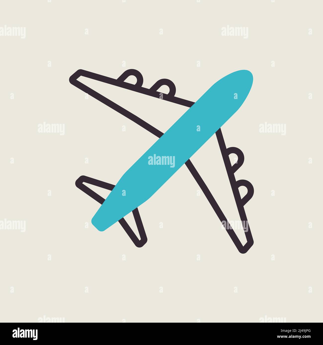 Airplane or plane vector icon. Graph symbol for travel and tourism web ...