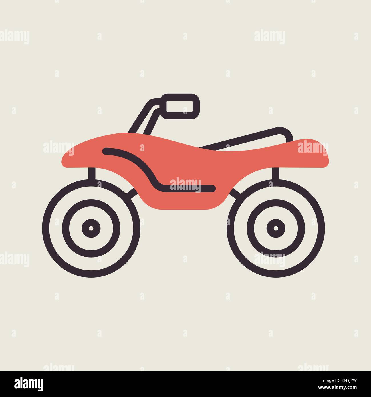 ATV rider, Quad bike vector icon. Graph symbol for travel and tourism ...