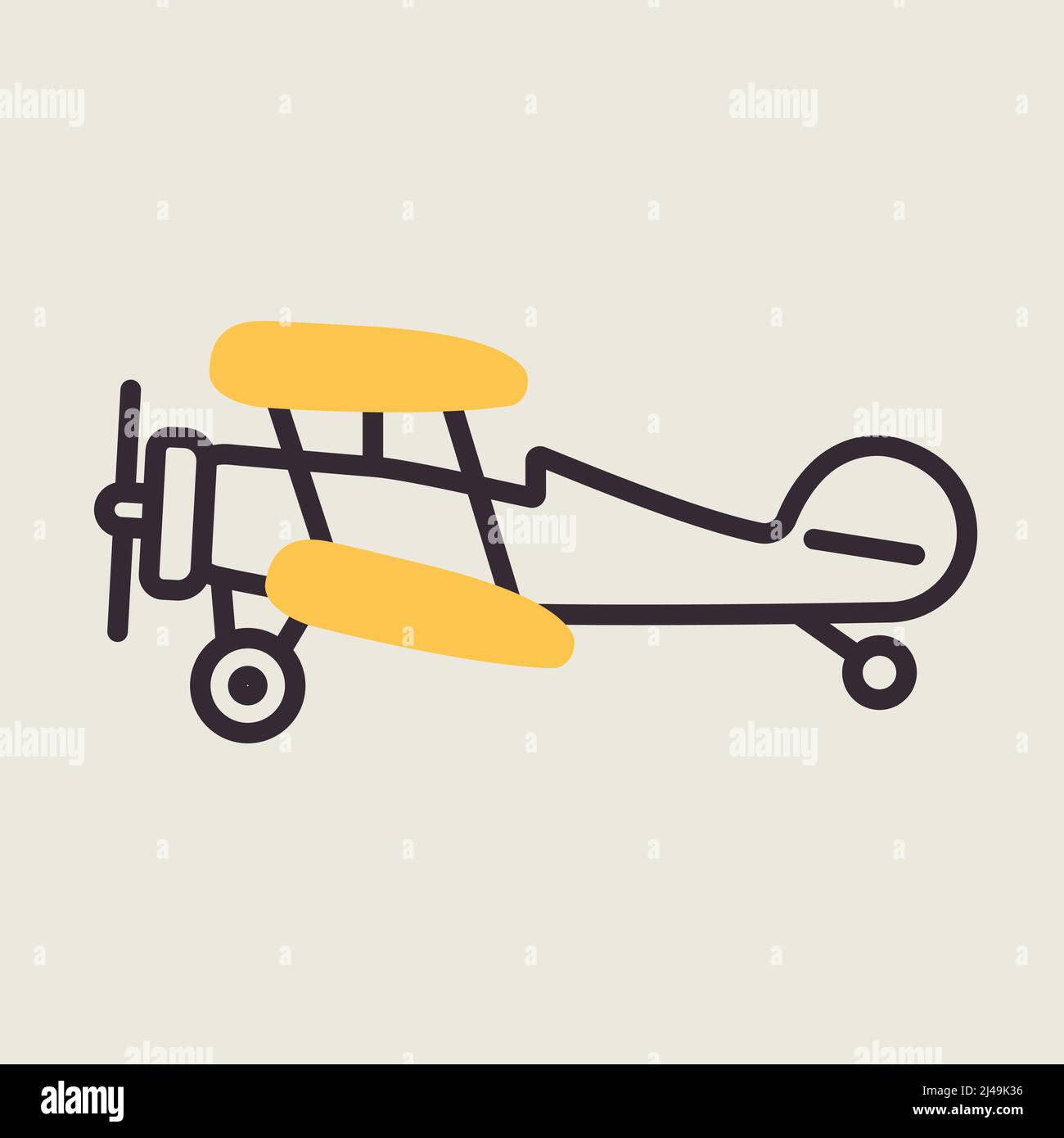 Light aircraft plane vector icon. Graph symbol for travel and tourism ...