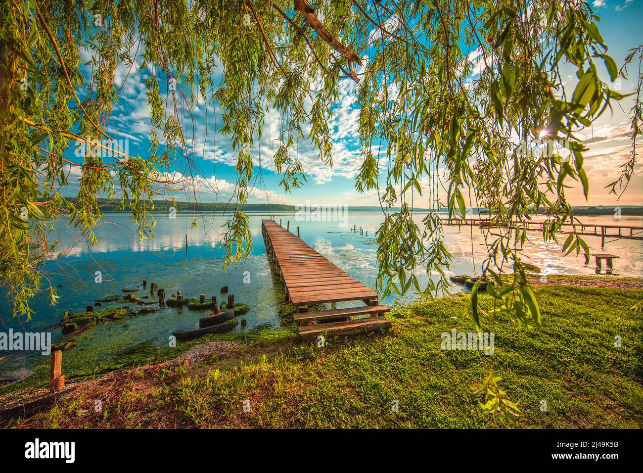 Boat dock spring hi-res stock photography and images - Alamy