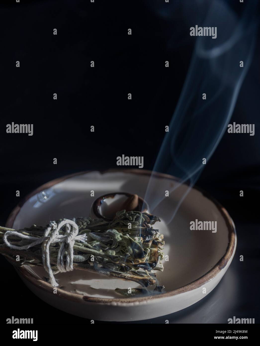 Incense smoke black background hi-res stock photography and images - Alamy