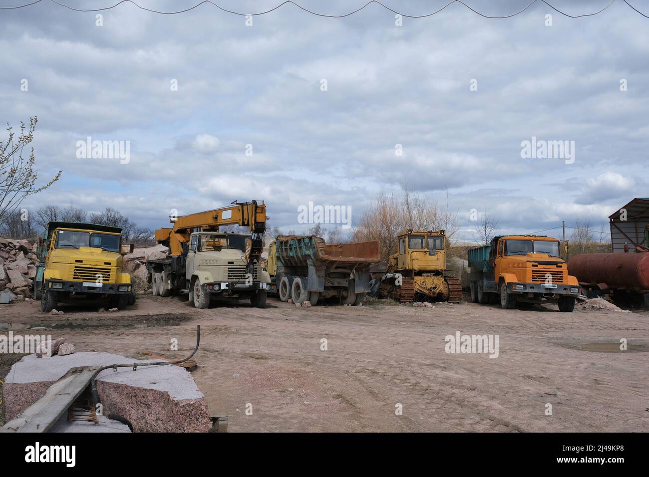 Quarry with mining and stone production Stock Photo - Alamy
