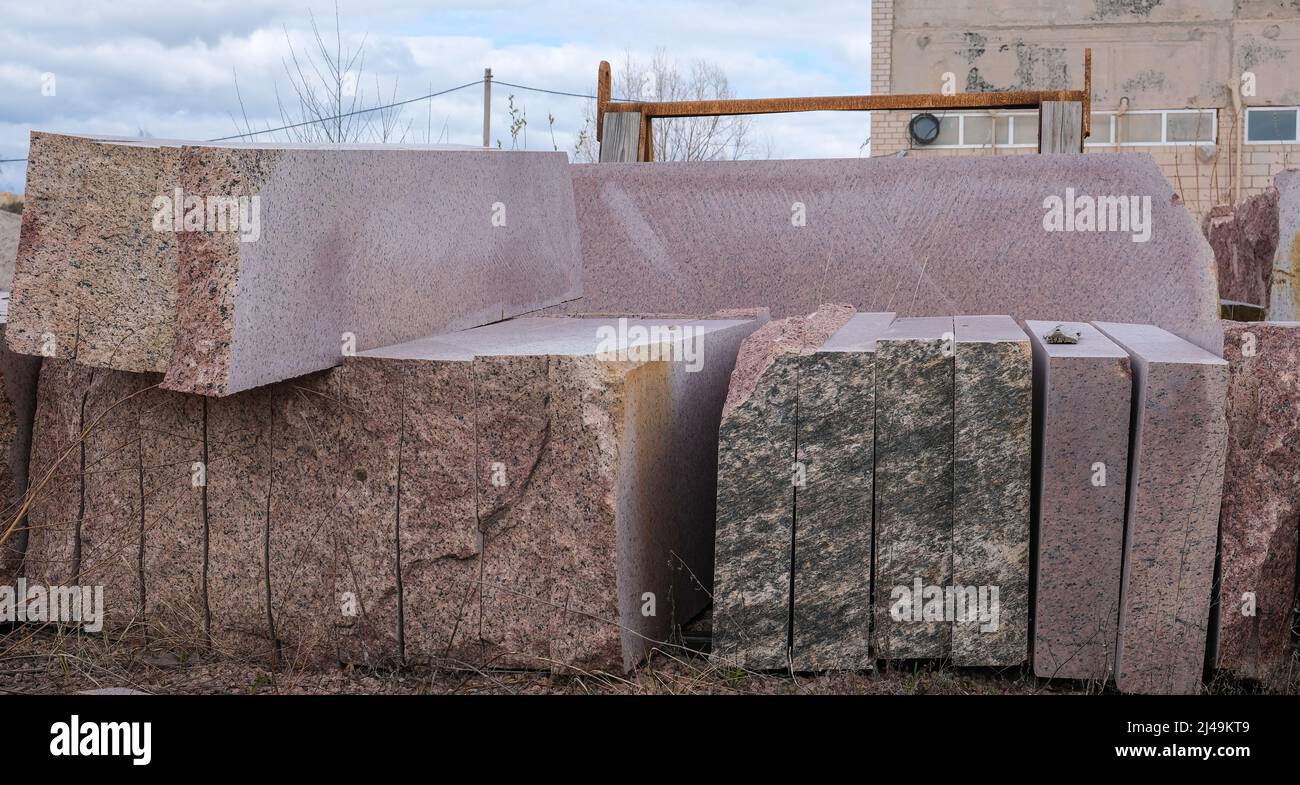 Quarry with mining and stone production Stock Photo - Alamy