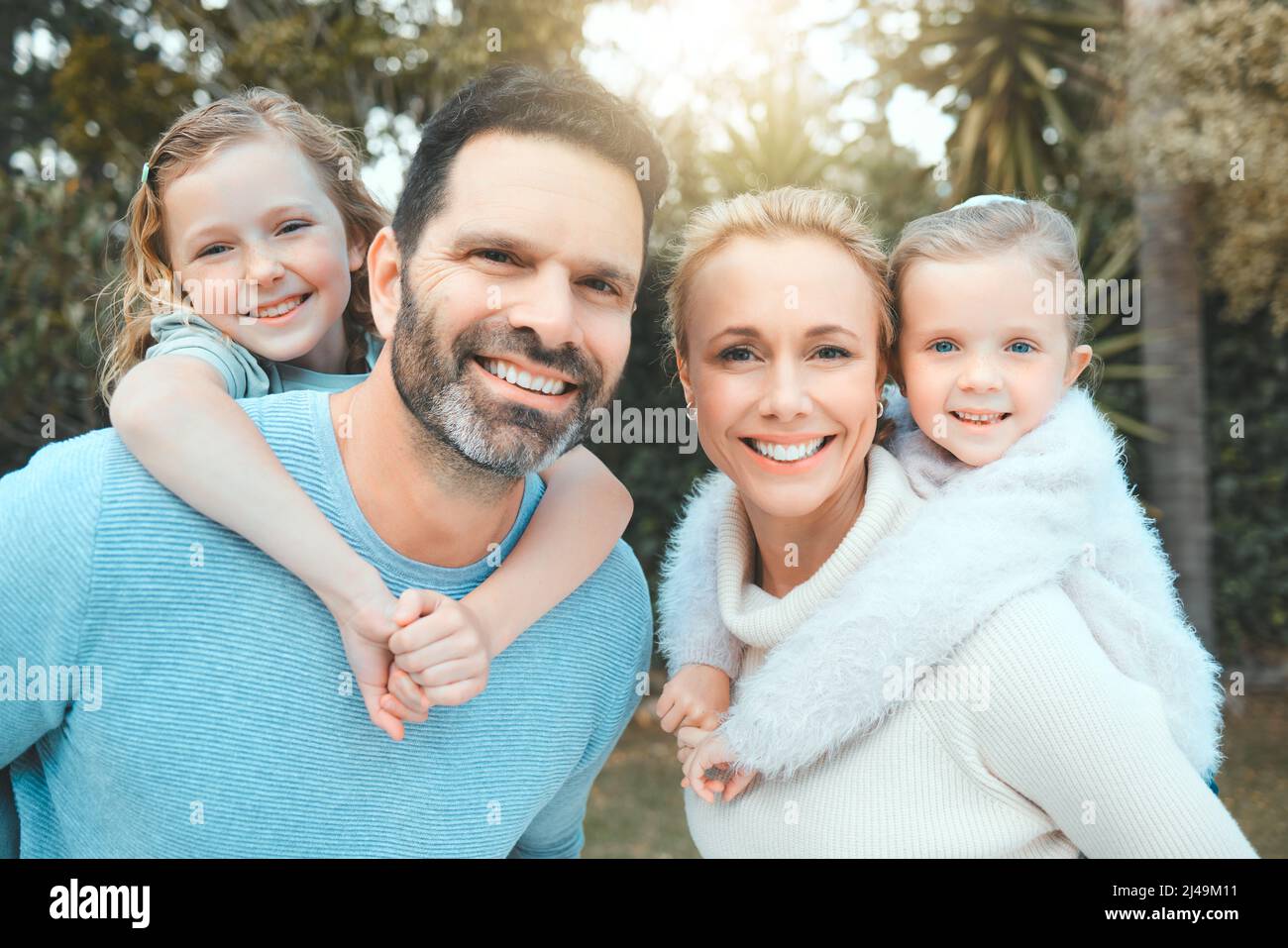 Love as powerful as your parents. Shot of a couple and their two ...