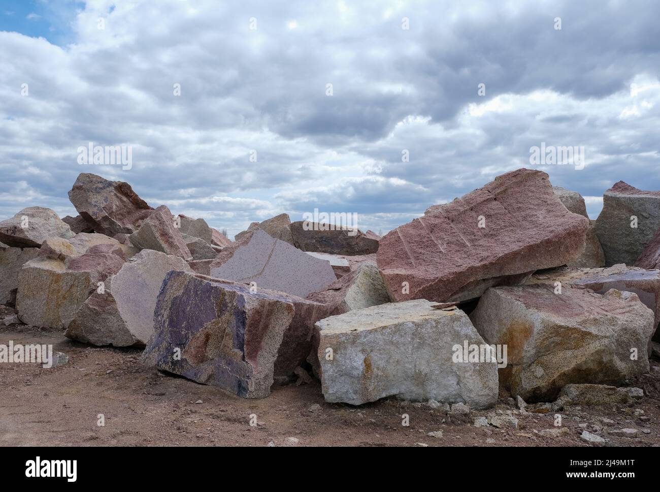 Quarry with mining and stone production Stock Photo - Alamy
