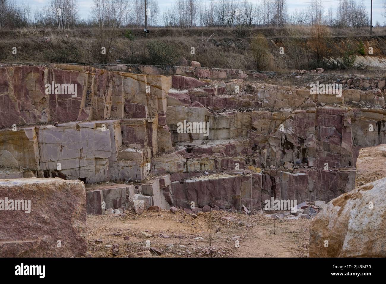 Quarry with mining and stone production Stock Photo - Alamy