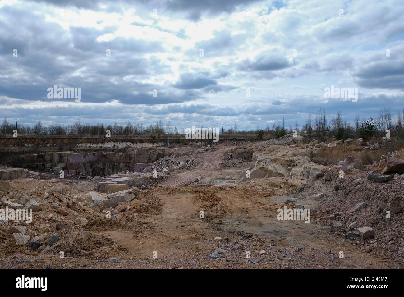 Quarry with mining and stone production Stock Photo - Alamy