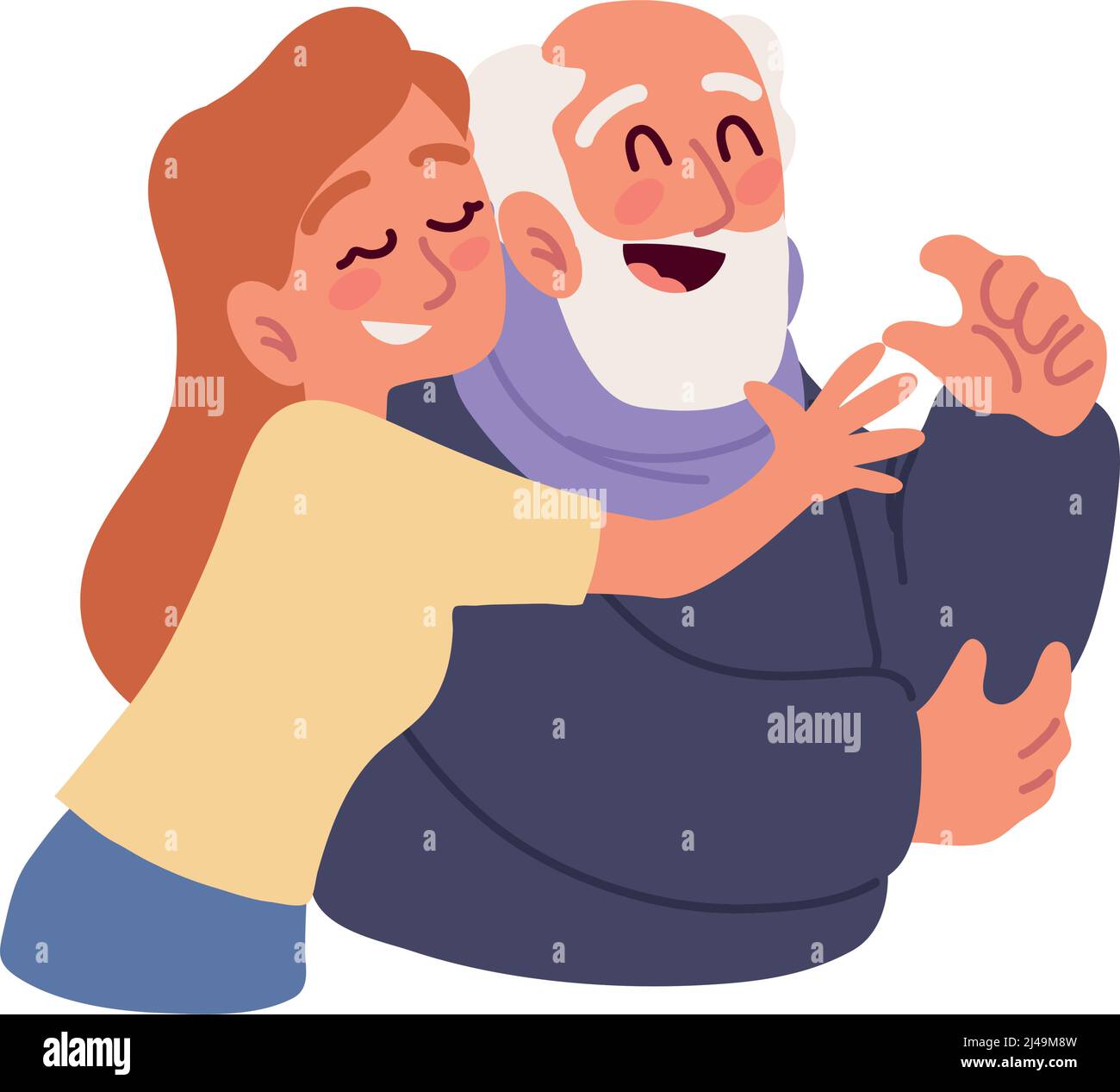 old dad and daughter Stock Vector Image & Art - Alamy