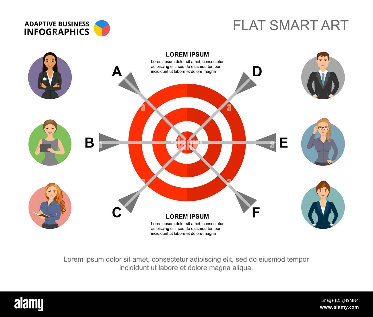 Colorful vector illustration of teamwork in planning Stock Vector ...