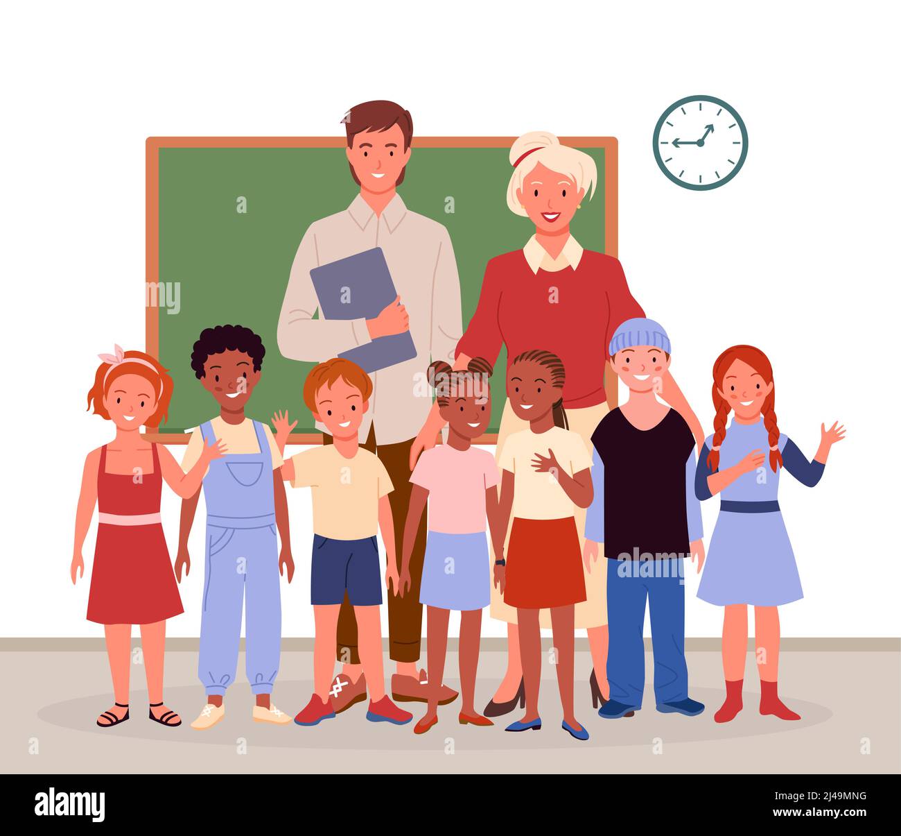 African students group standing smiling Stock Vector Images - Alamy