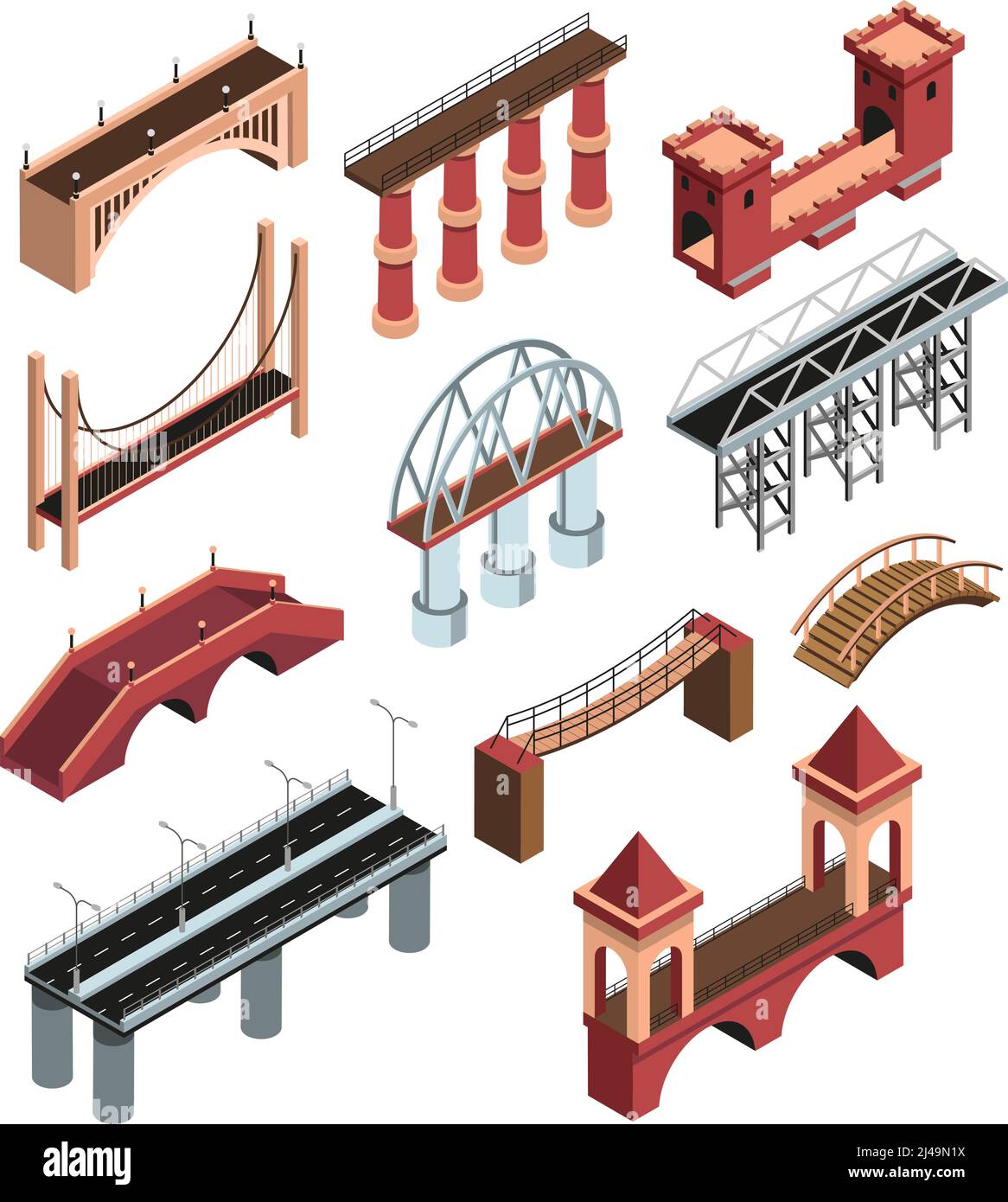 Arch spans bridge Stock Vector Images - Alamy