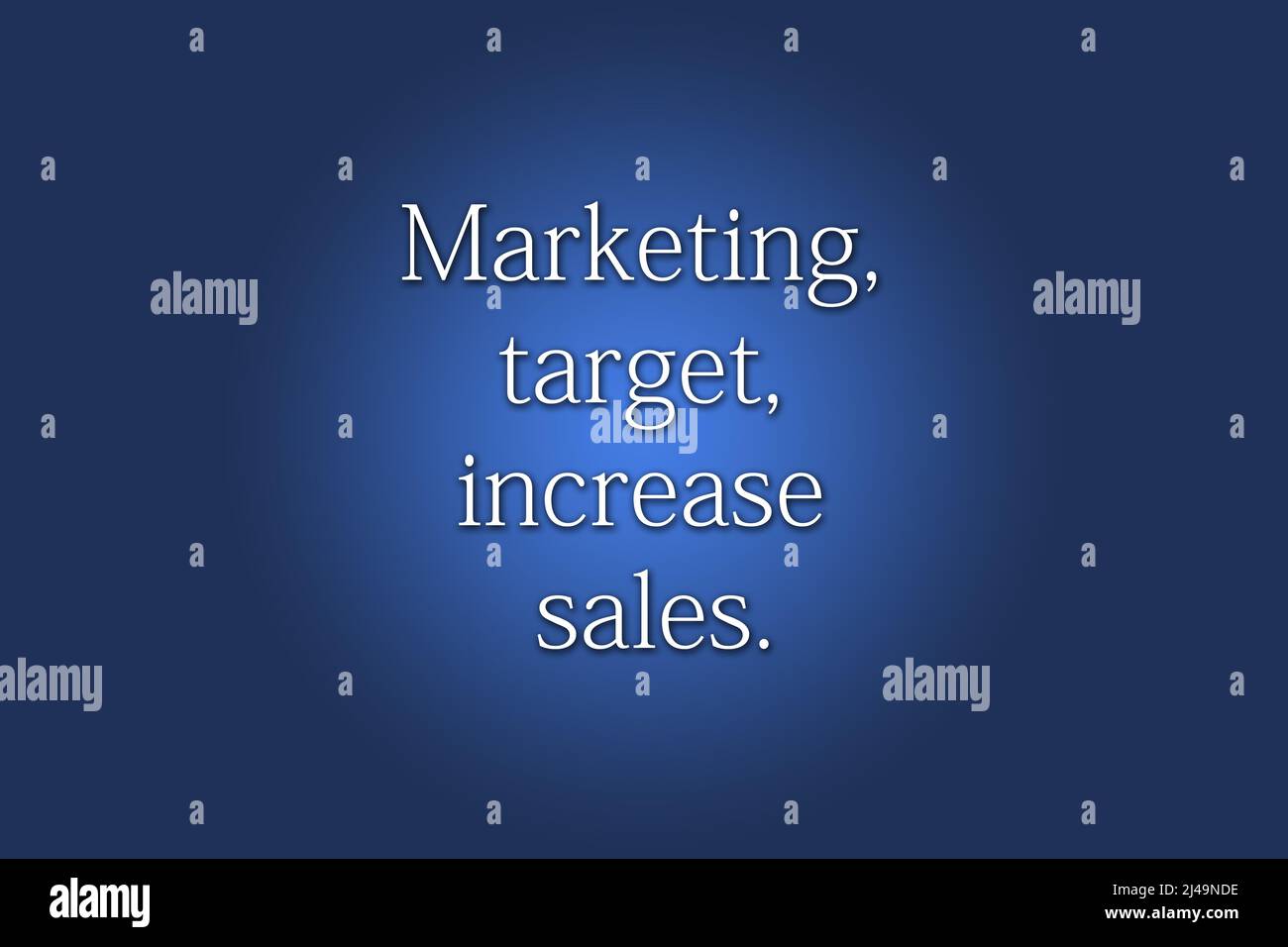 Marketing, target, increase sales. text. with blur gradient background ...