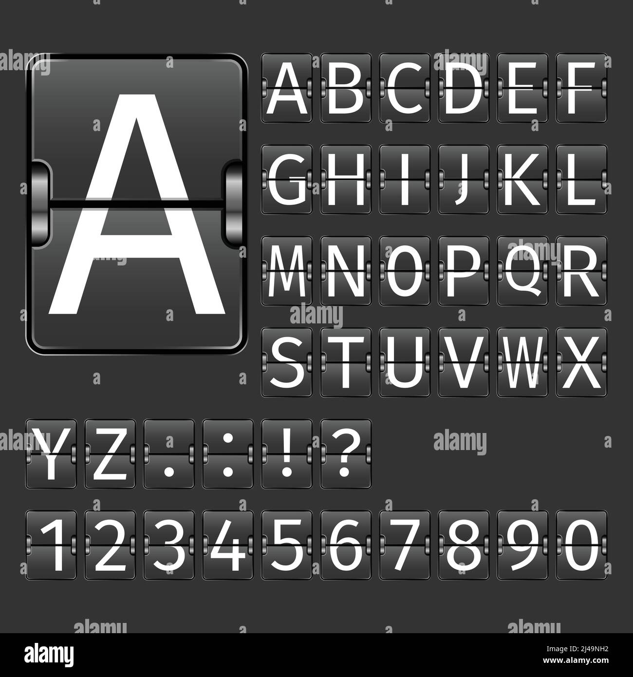 Airport alphabet arrival departure display Stock Vector Images - Alamy