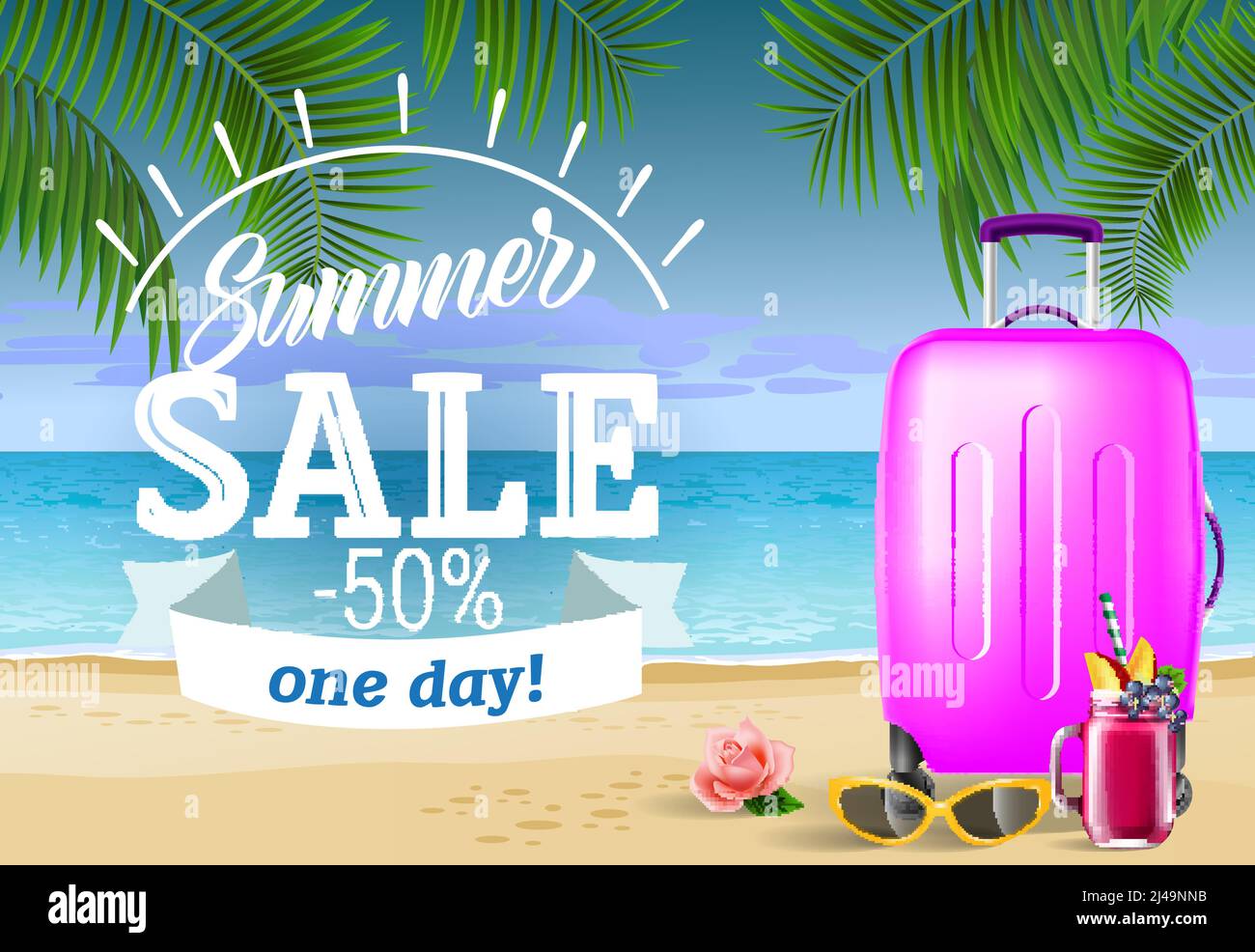 One beach Stock Vector Images - Alamy