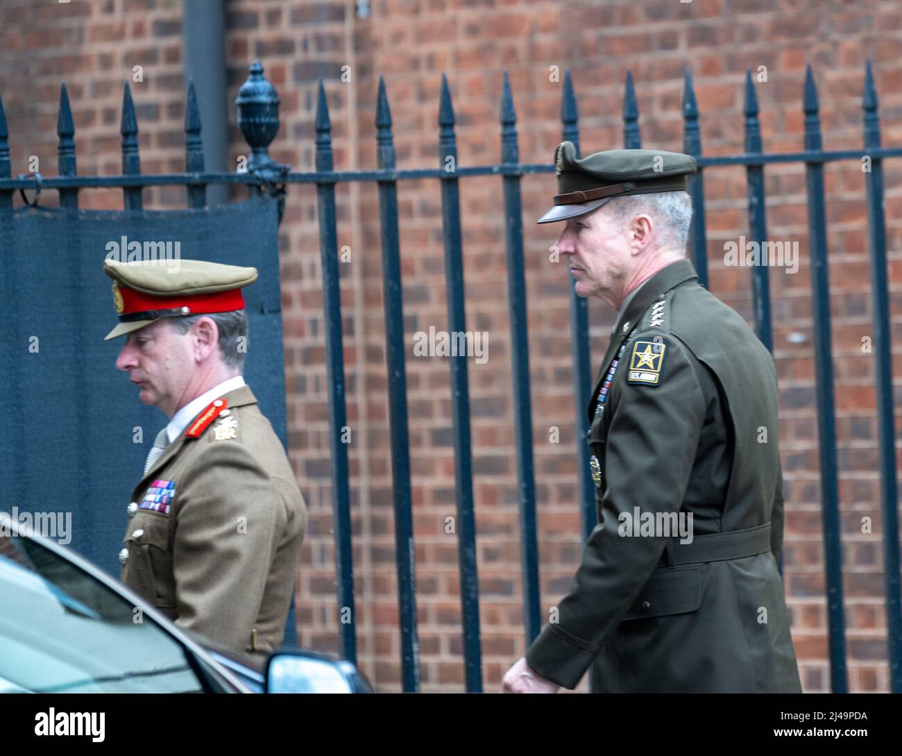 London, UK. 13th Apr, 2022. US General James C McConville (Chief of ...