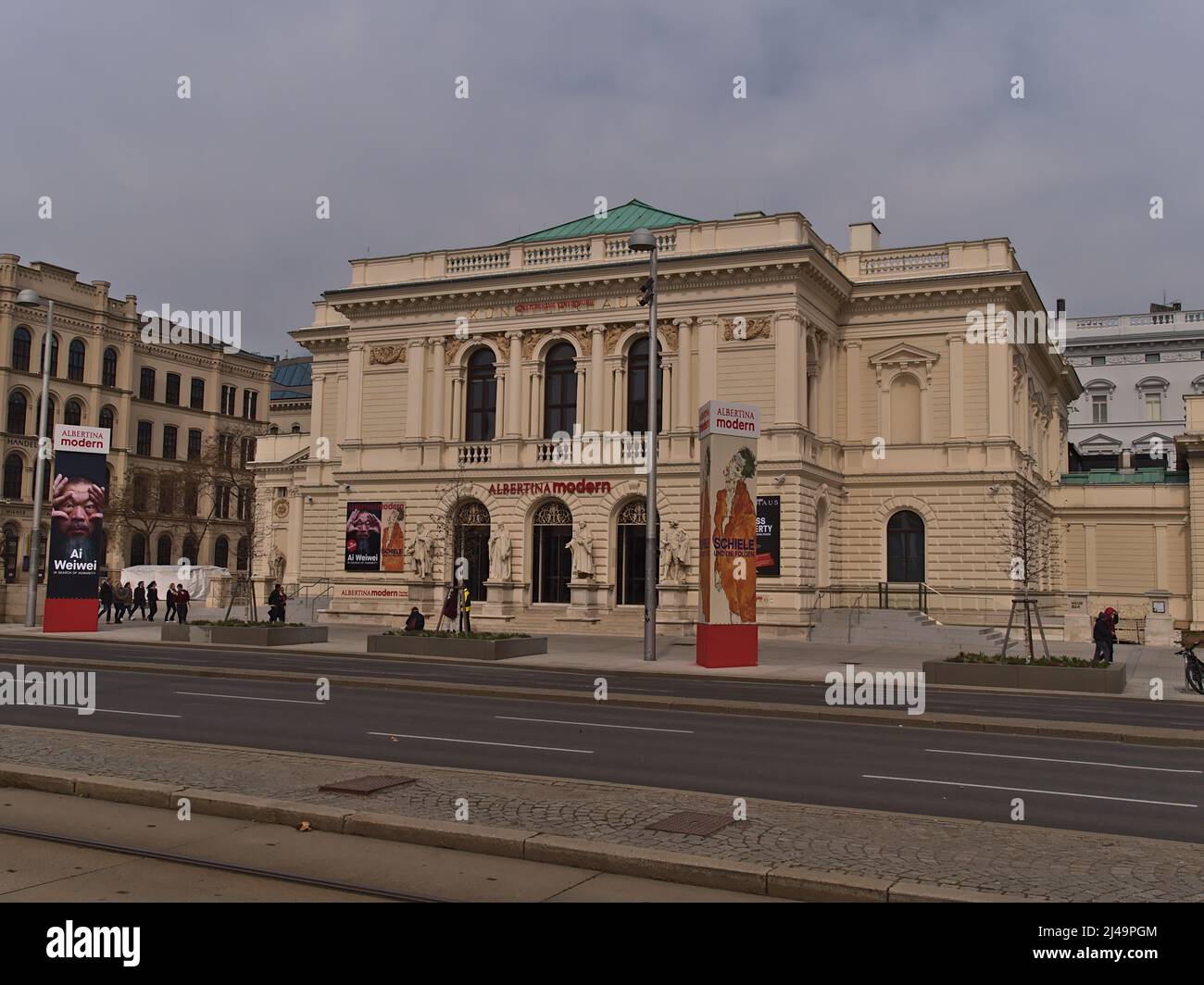 View of popular museum Albertina modern (contemporary art) located in ...