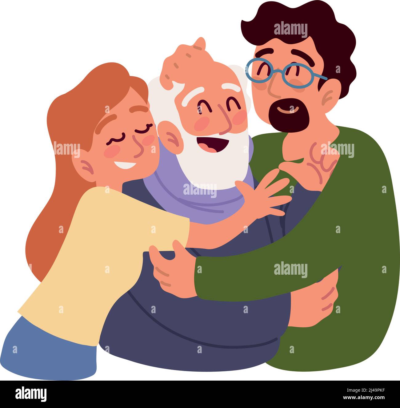 old father and his family Stock Vector Image & Art - Alamy