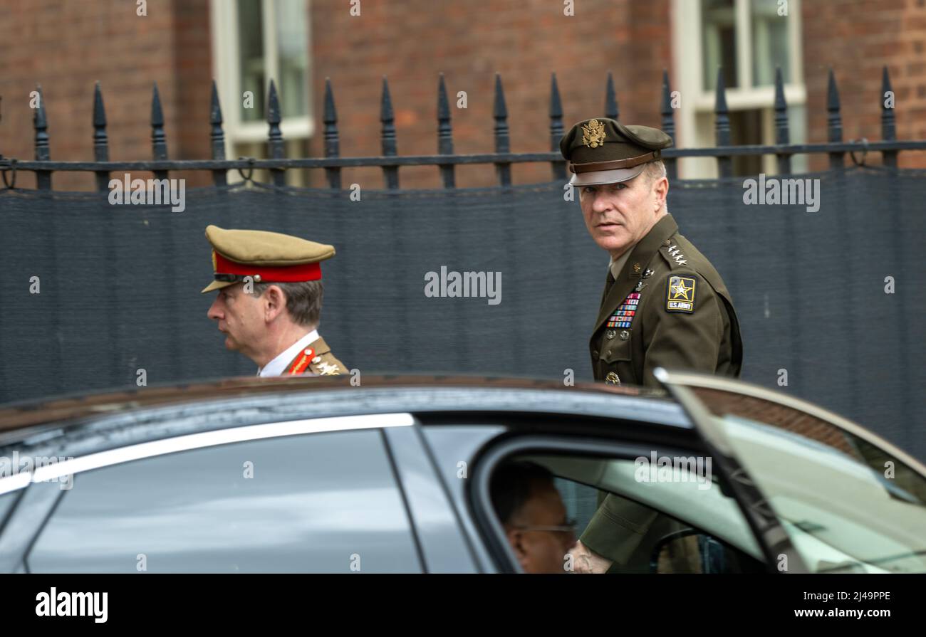 London, UK. 13th Apr, 2022. US General James C McConville (Chief of ...