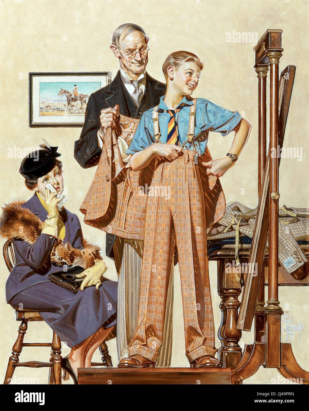 Joseph Christian Leyendecker (American, 1874-1951) First Long Suit, The ...