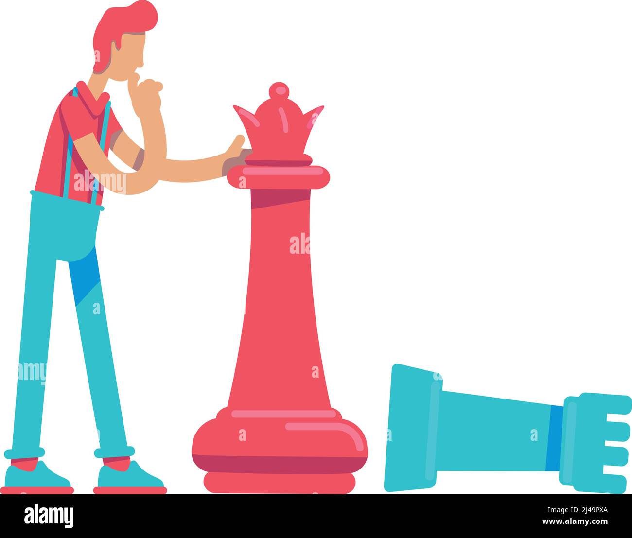 Adult thinking chess Stock Vector Images - Alamy