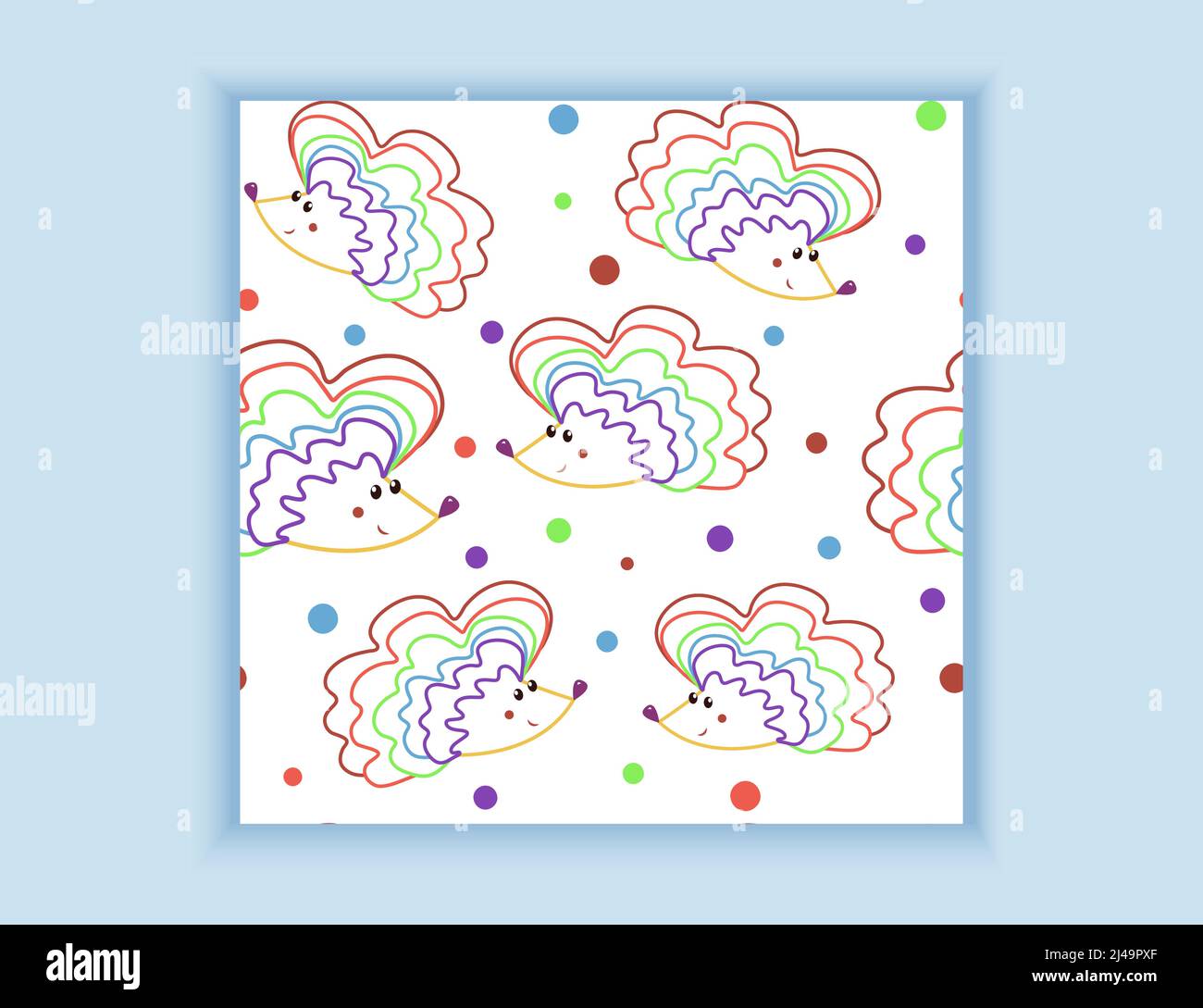 Rainbow Hedgehog Stock Vector Images - Alamy