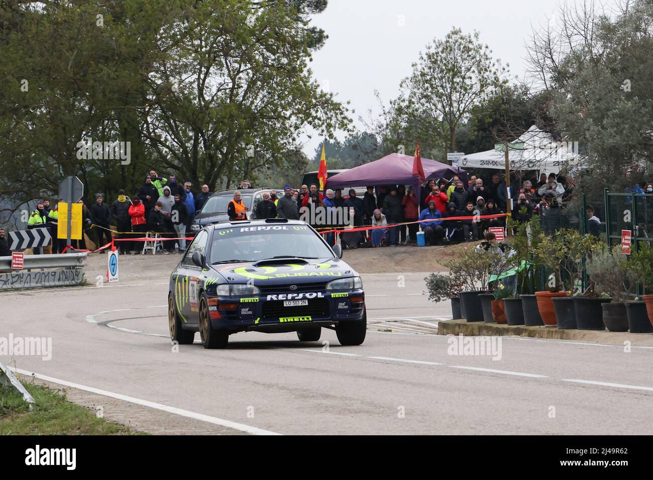 Historic Rally Costa Brava 2022 - Subaru Impreza GC8 car competing in ...