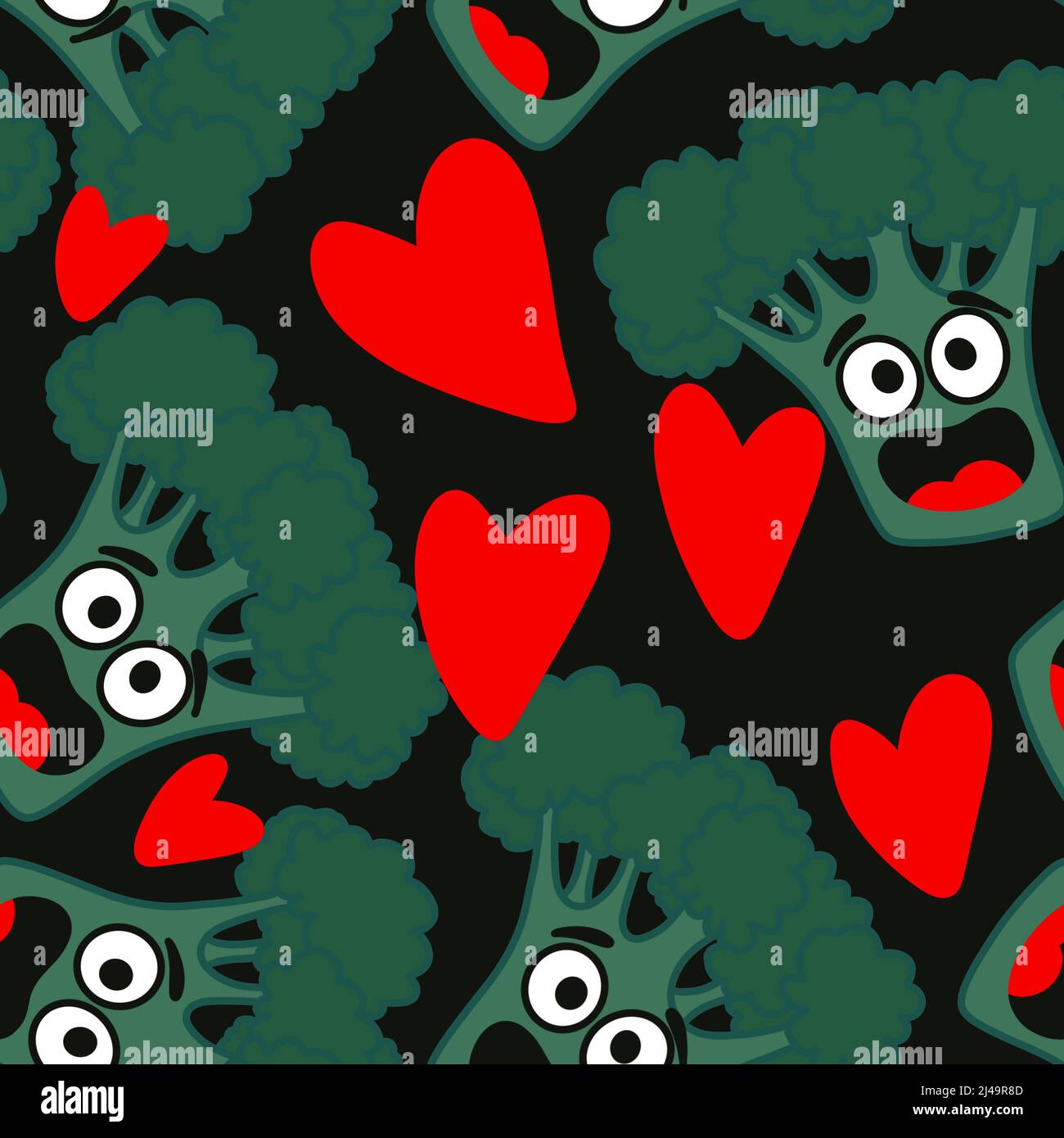 Kids seamless broccoli pattern for textiles and packaging and gifts and ...