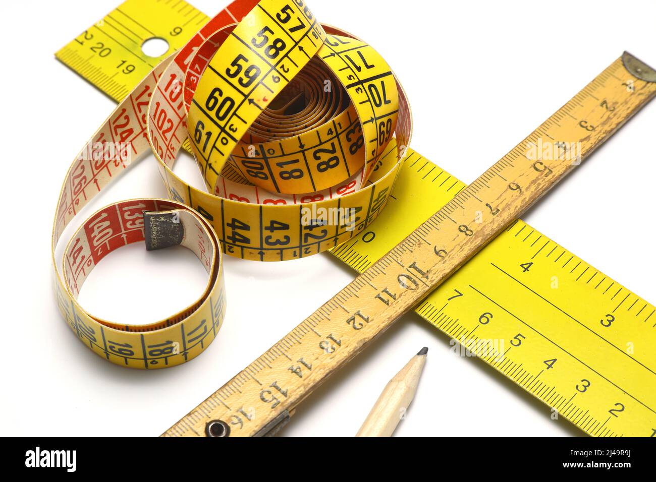 Yellow Measuring Tape For Tool Roulette Or Ruler Tape Measure Template