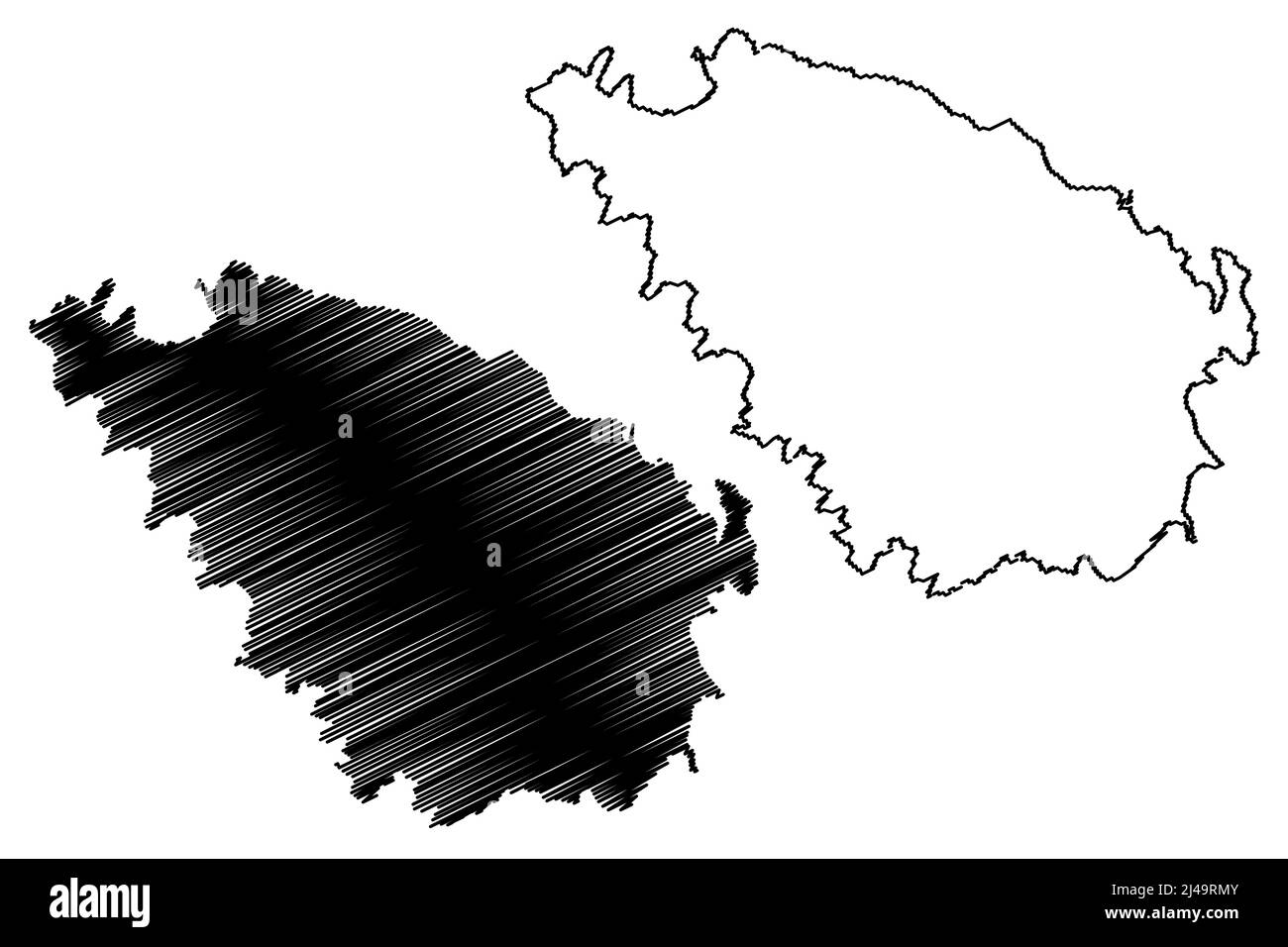 Spetses island (Hellenic Republic, Greece, Attica) map vector ...