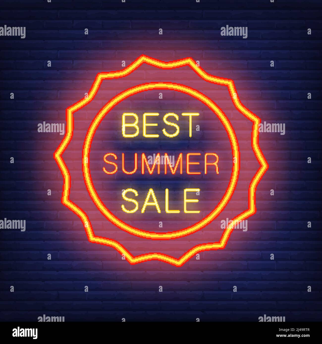 Neon symbol sun red Stock Vector Images - Alamy
