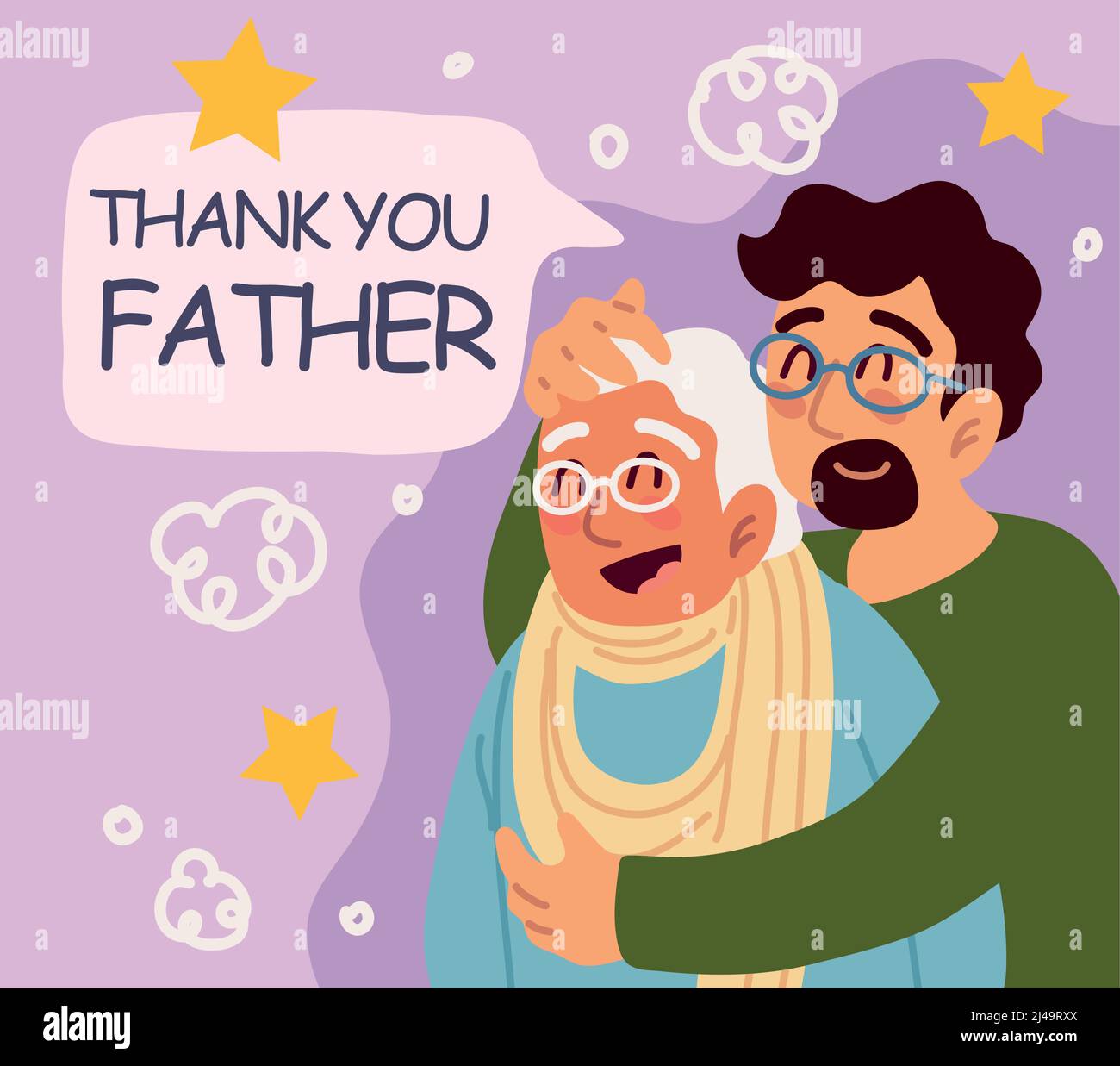 happy fathers day, thank you card Stock Vector Image & Art - Alamy
