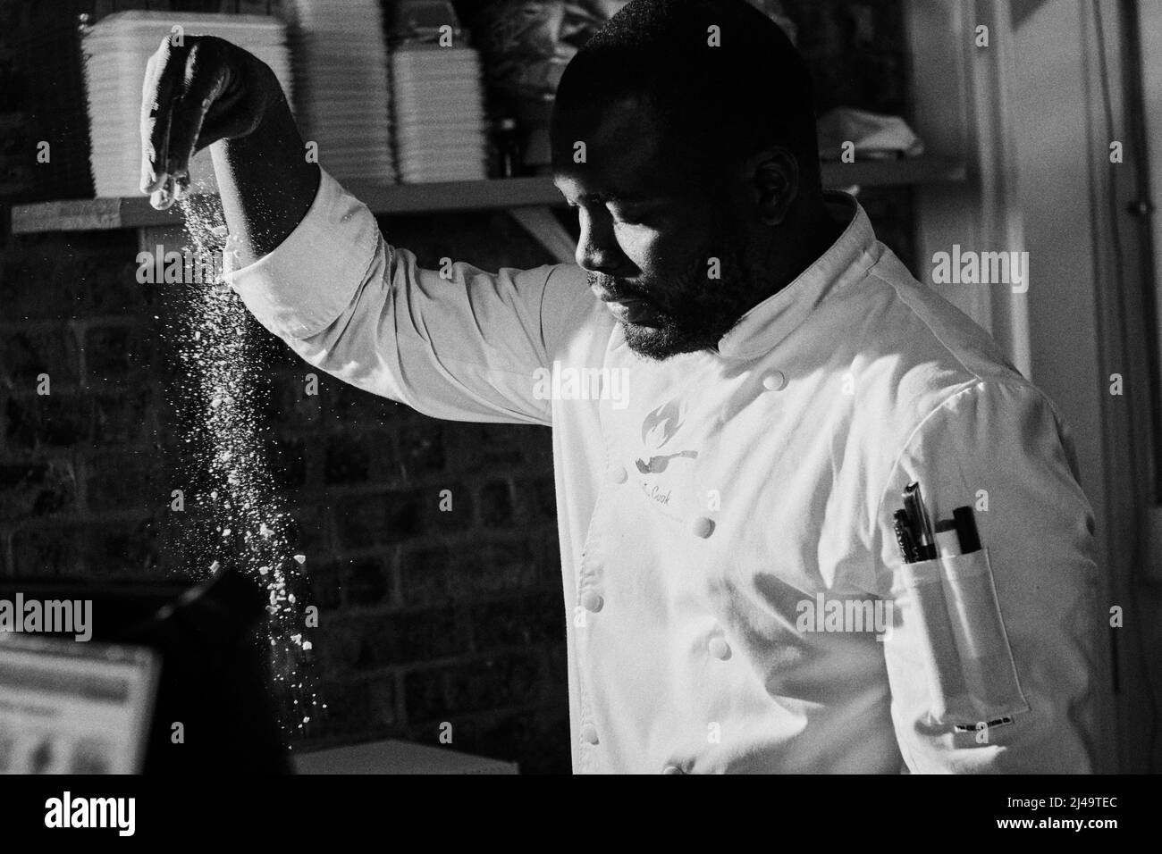 Chef Mack Bouya, owner of the Let's Cook Restaurant in Cape Town, South ...