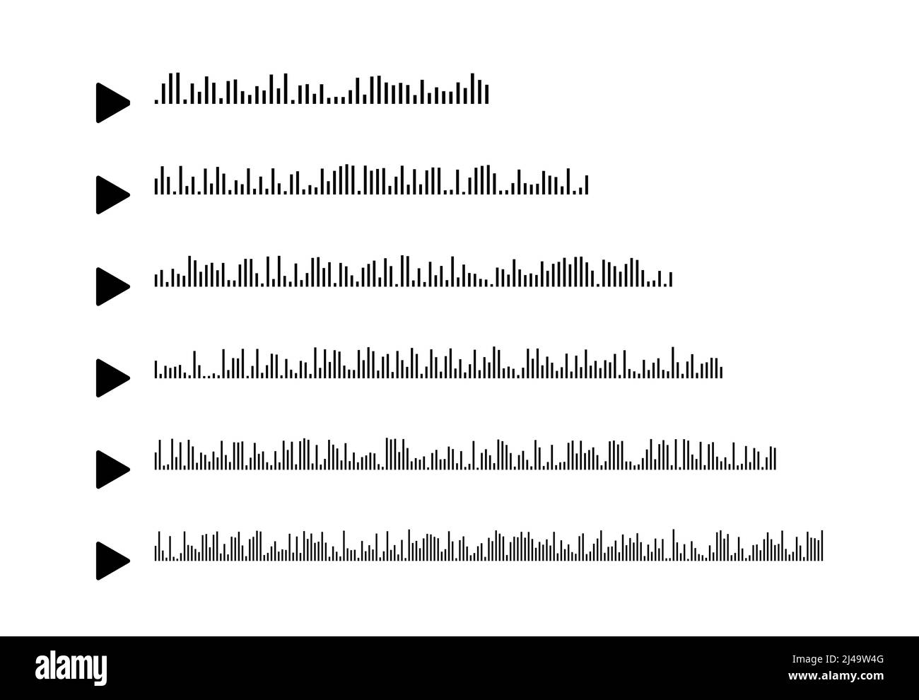 Voice messages set vector illustration. Abstract simple sound audio ...