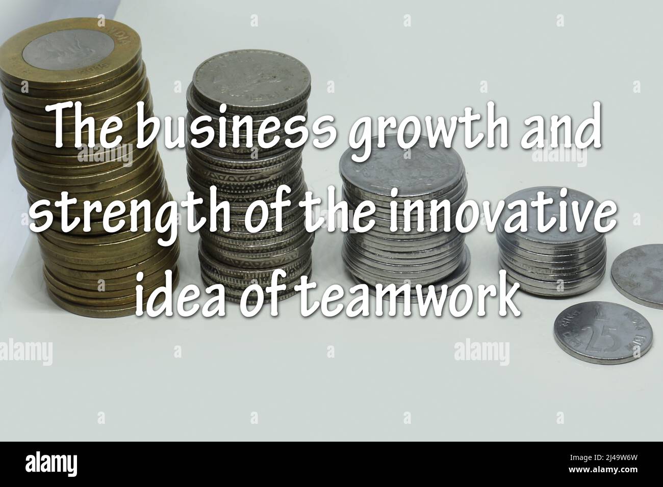 The business growth, and strength of the innovative idea of teamwork ...