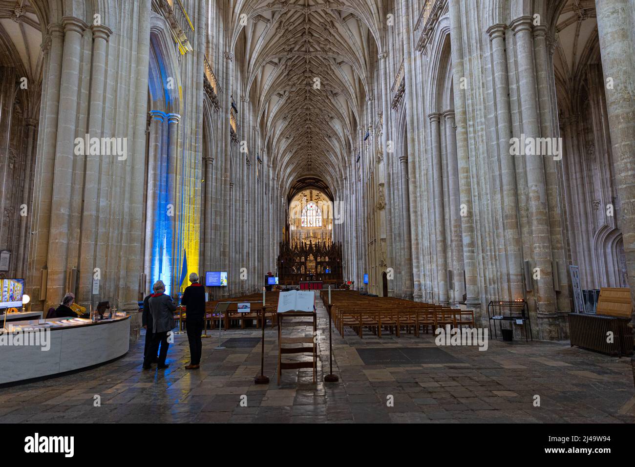 Stained glass windows winchester cathedral hi-res stock photography and ...