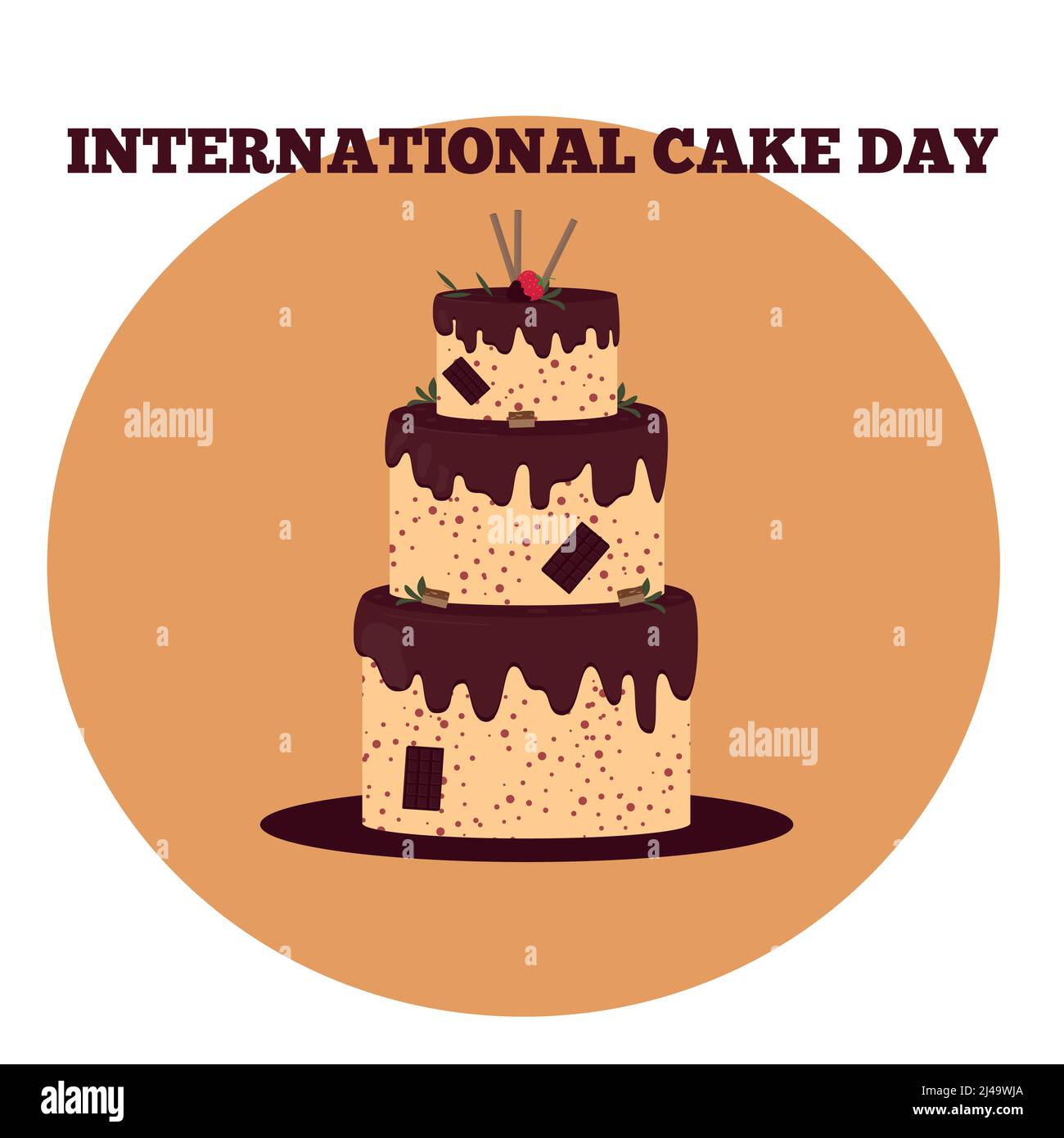 International cake day. Beautiful cake Stock Vector Image & Art - Alamy
