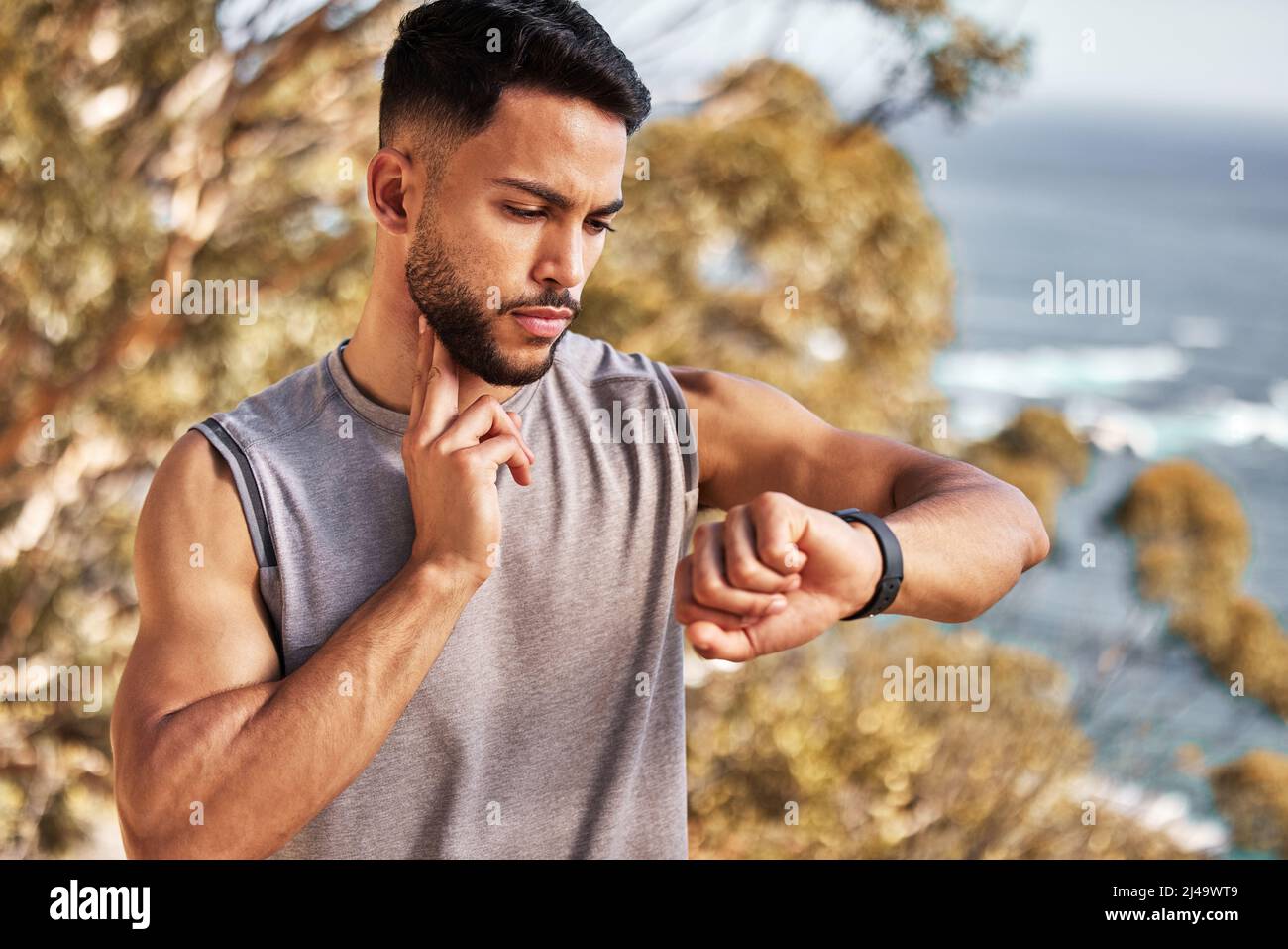 Staying healthy and on top of my game. Shot of a handsome young man ...