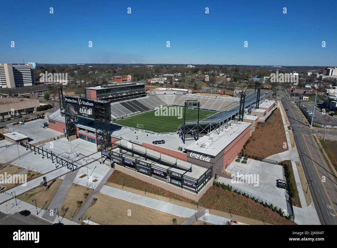 An aerial view of Protective Stadium, Sunday, Mar. 13, 2022, in ...