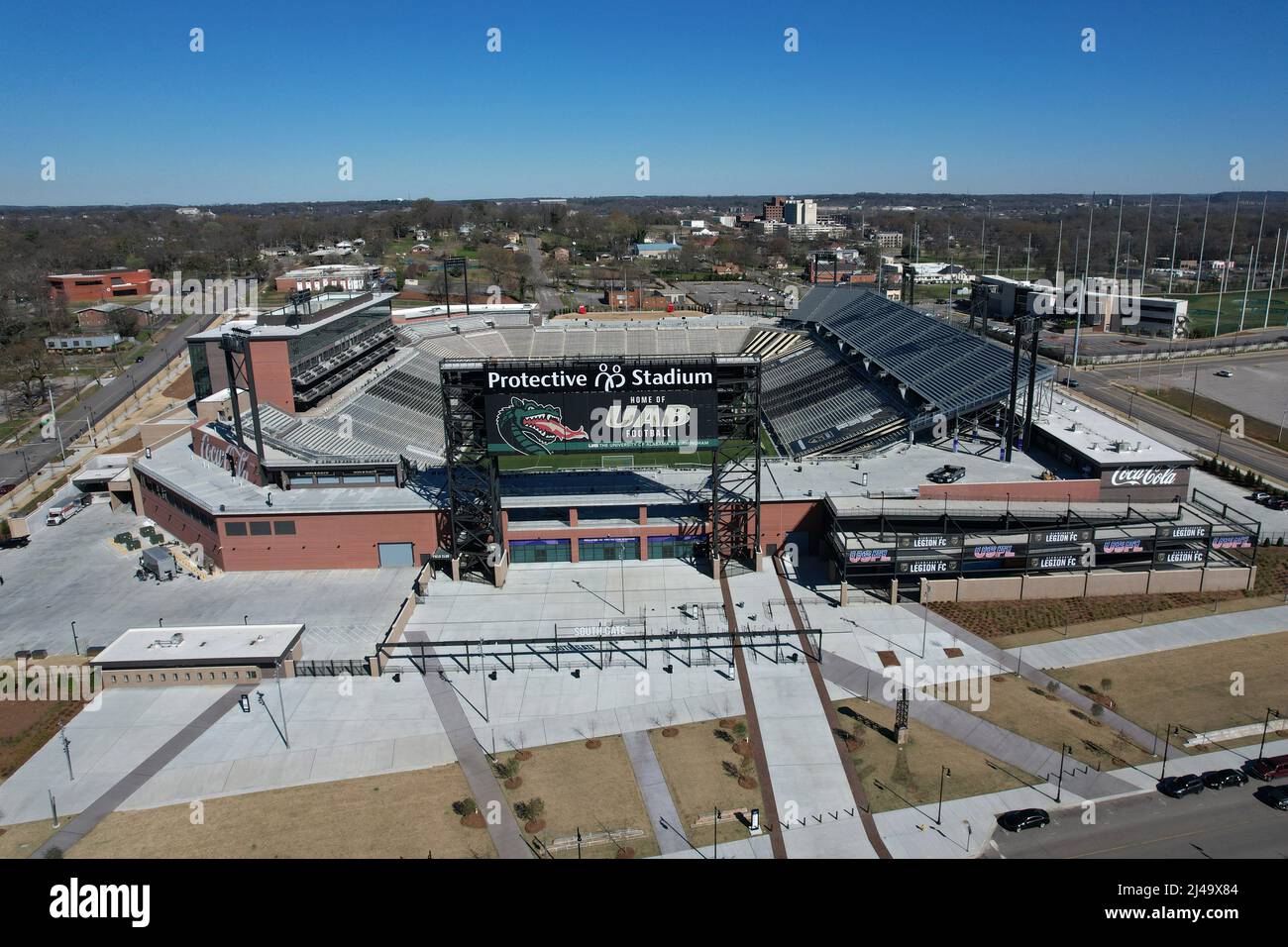 An aerial view of Protective Stadium, Sunday, Mar. 13, 2022, in ...